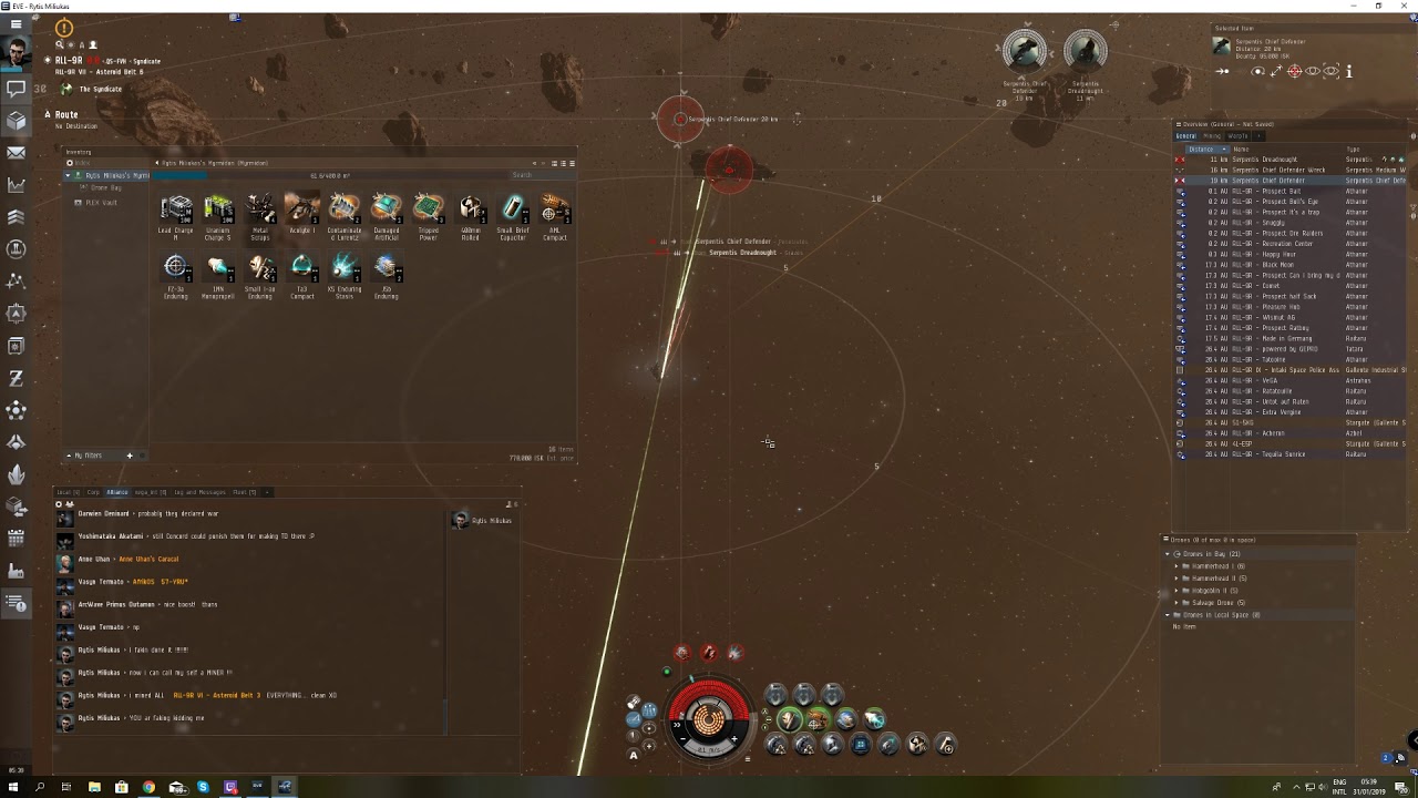 Eve Online Serpentis Deadnought - YouTube