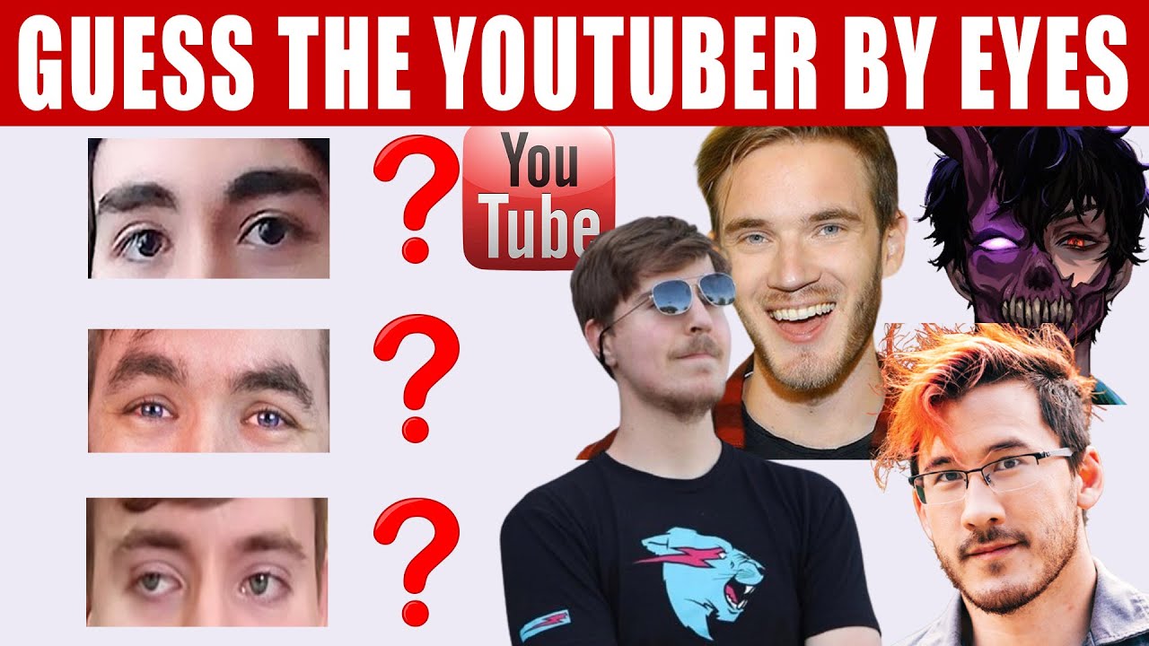 Guess Youtuber by Eyes | 25 Eyes Quiz | Famous Youtubers Challenge ...