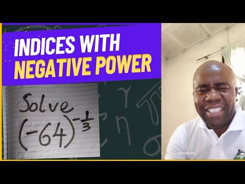 Indices with Negative Exponential || Mathematics Class - YouTube