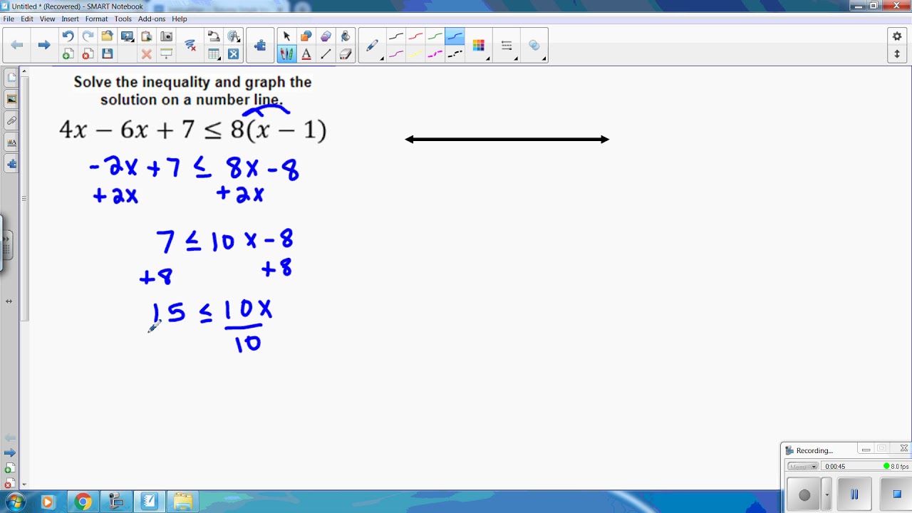 Inequalities Solving Single Inequalities #24 - YouTube
