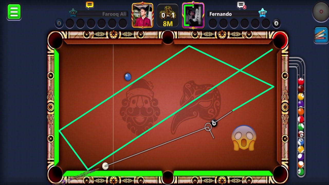 8 Ball Pool Awesome Trick Shots At Rome - YouTube