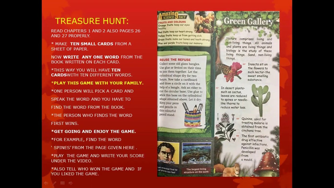 TREASURE HUNT CLASS - 3 CHAPTERS 1 AND 2 - YouTube