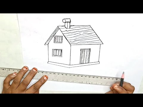 Draw a Cozy House with a Chimney - Easy Pencil Sketching for Beginners ...