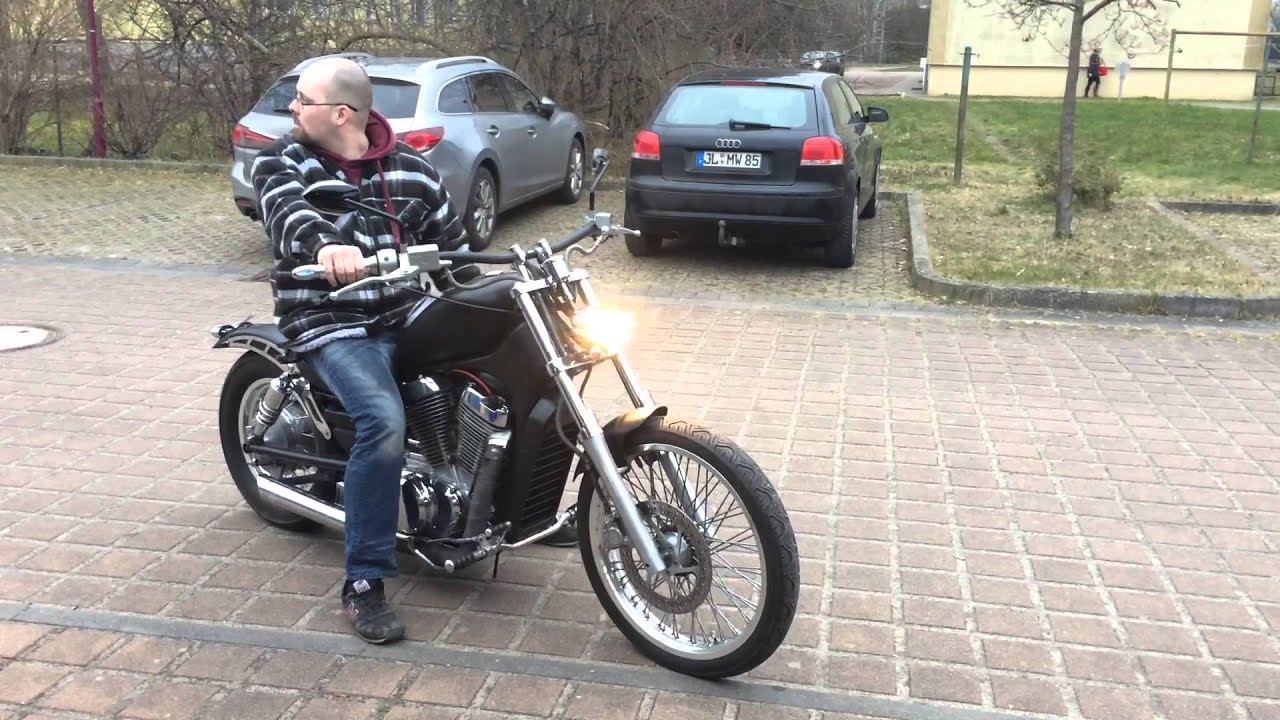 VS 750 Sound Falcon Cromo Line ohne DB Killer - YouTube