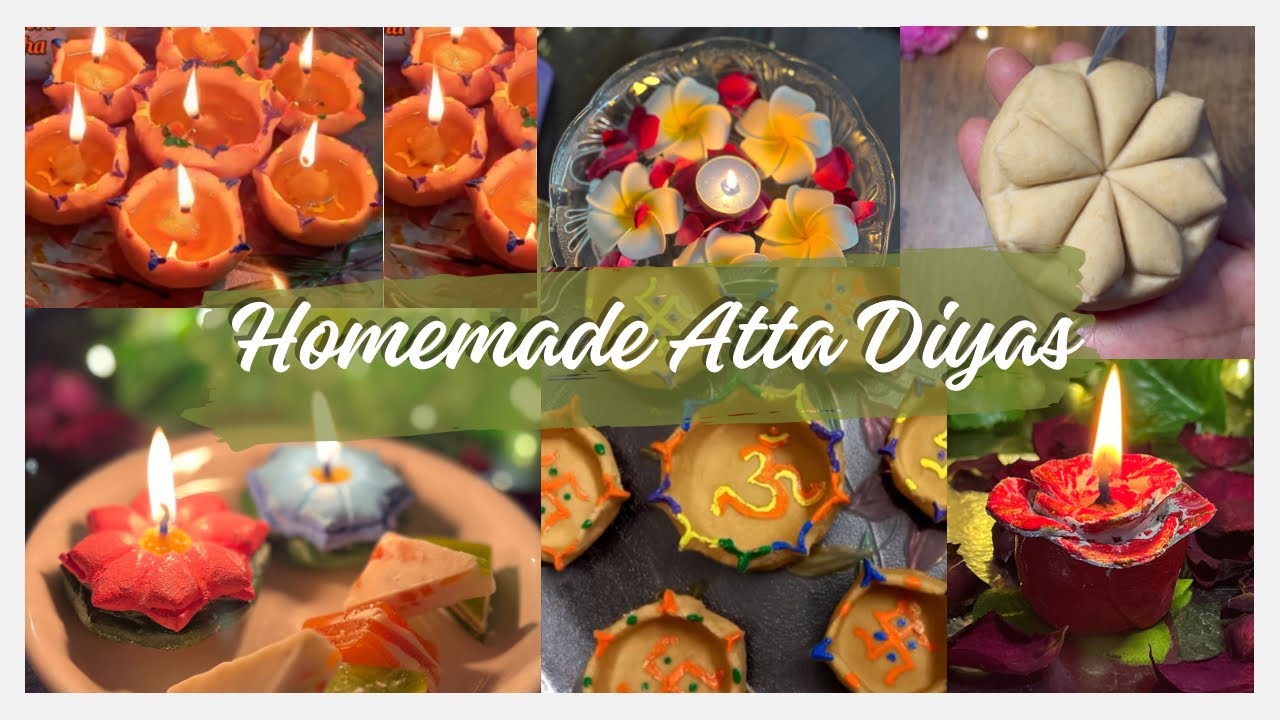 Let's Make Beautiful Atta Diyas with Me! Aate Ka Diya Banane Ka Tarika| How to make DIY Atta ...