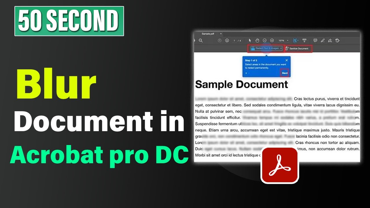How to blur document in adobe acrobat pro dc (Quick & Easy) - YouTube