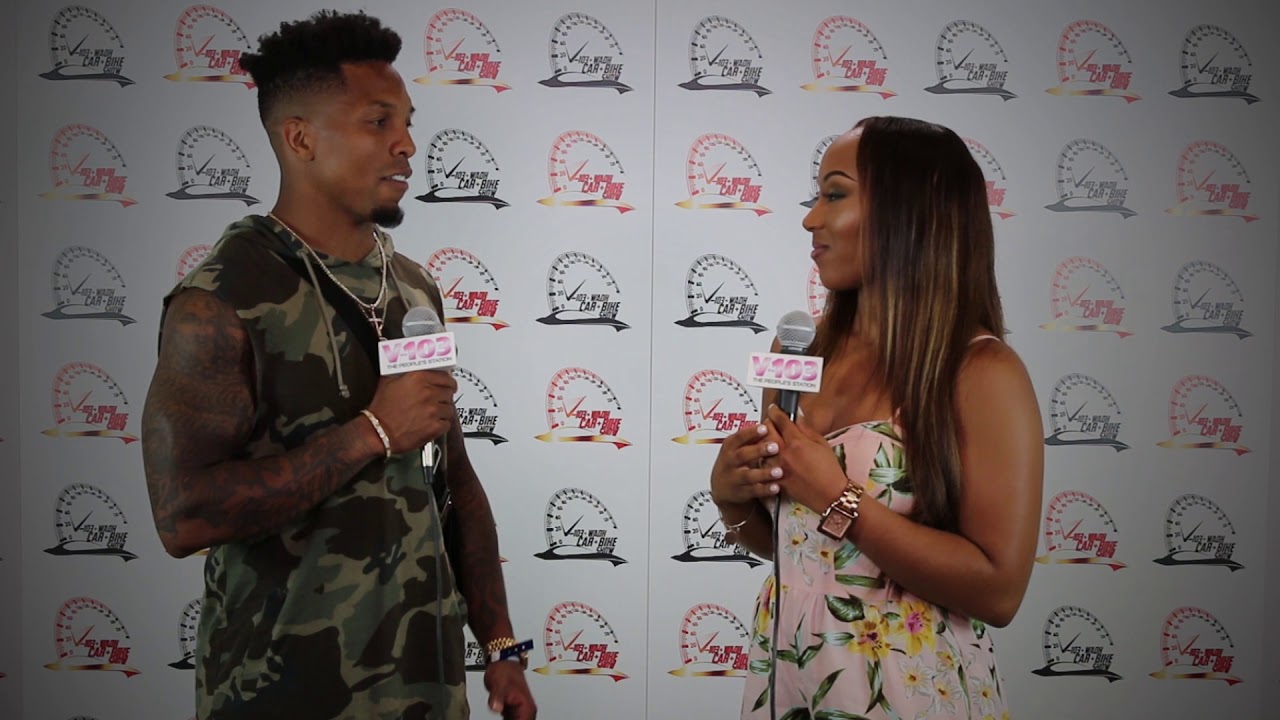 Ricardo Allen with Lericia Harris at V-103 Car & Bike 2018 - YouTube