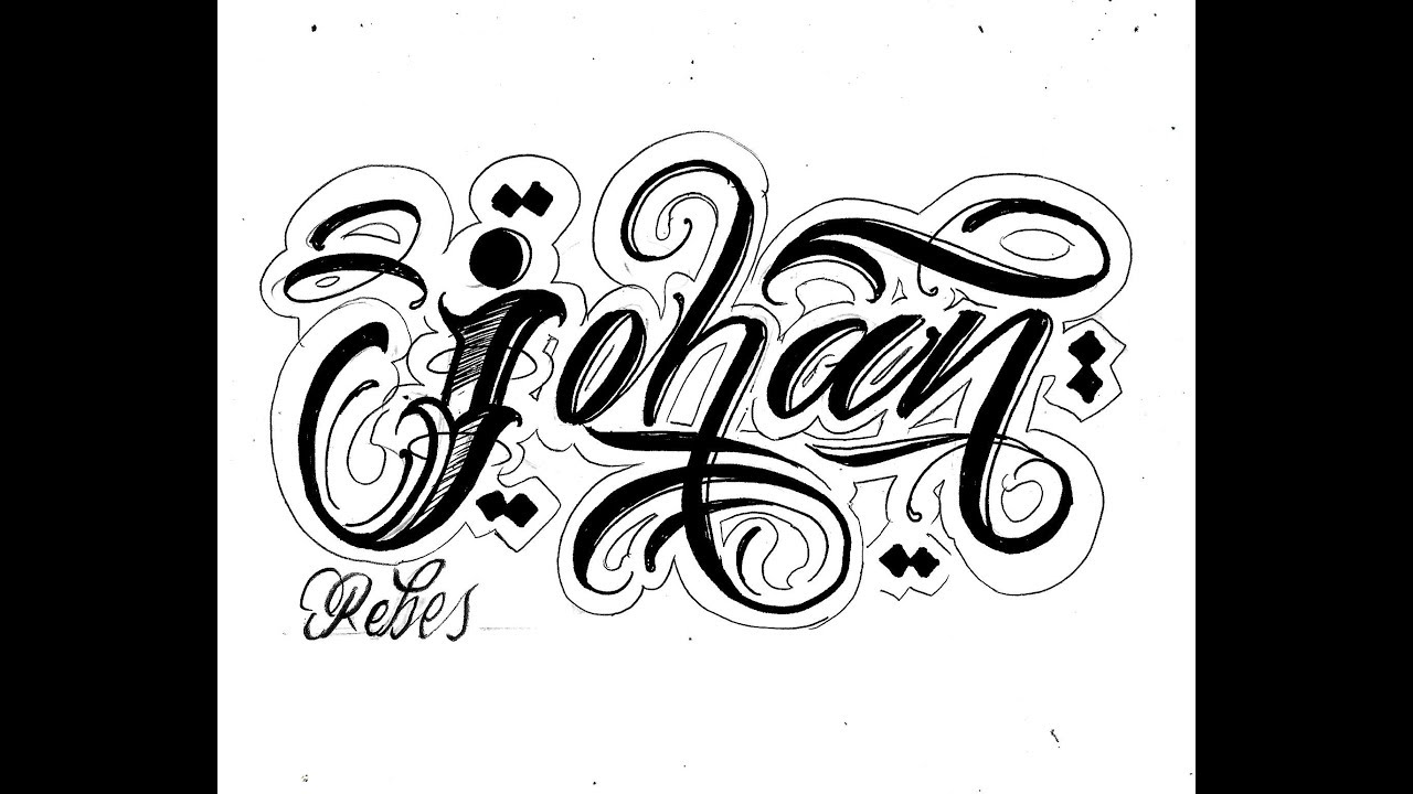 Letras para tatuar"johan"/ DRAWING CHICANO LETTER/COMO DIBUJAR ...