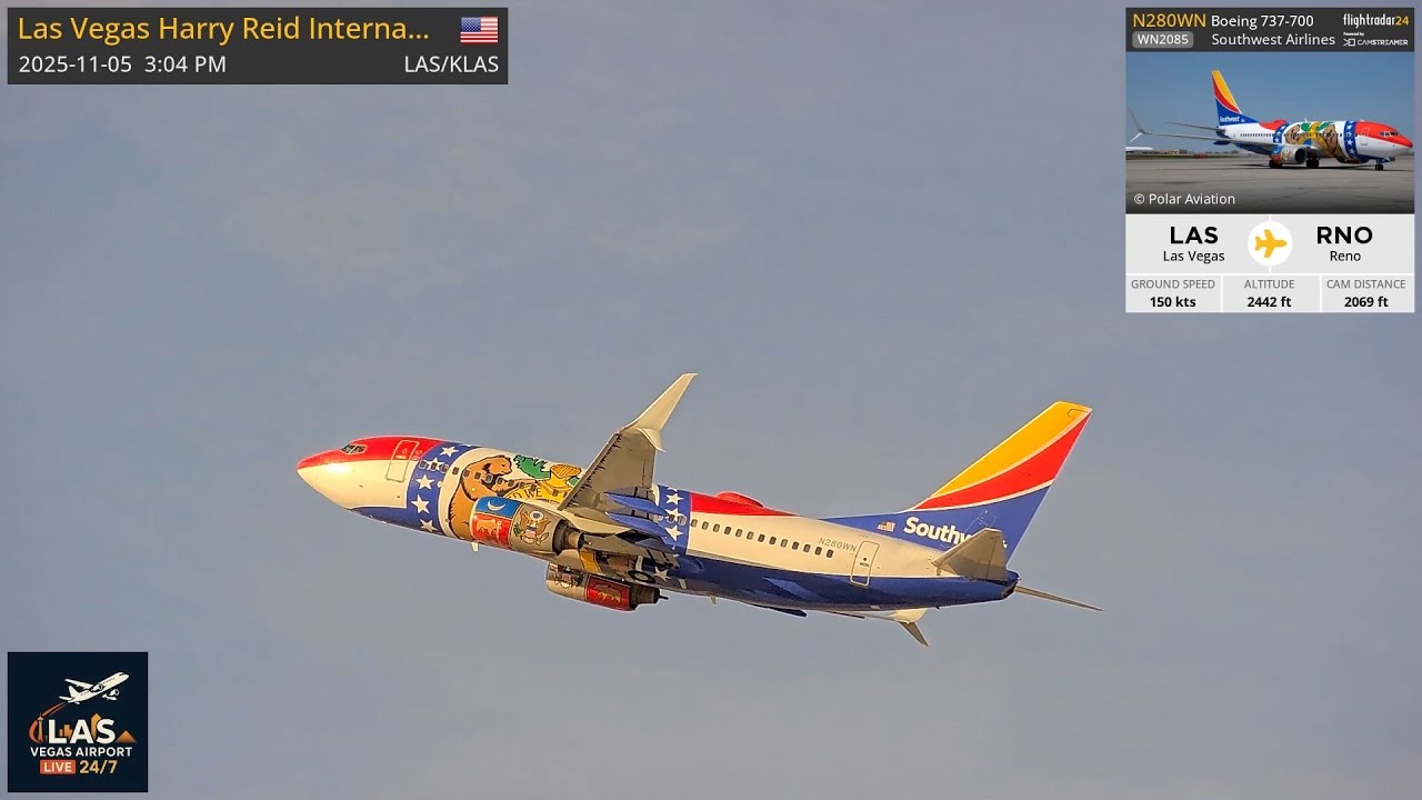 "Missouri One" Southwest Airline departing LAS Vegas. - YouTube