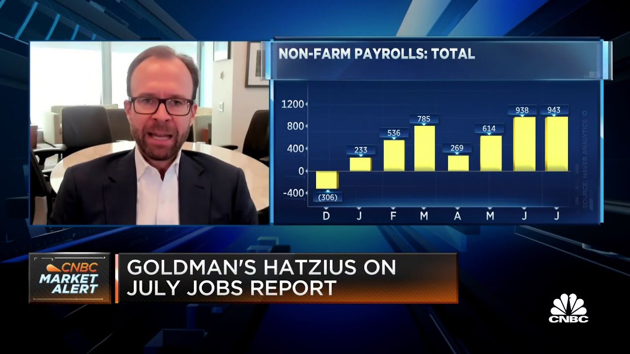 Economy sees substantial underlying job growth: Goldman Sachs' Hatzius ...