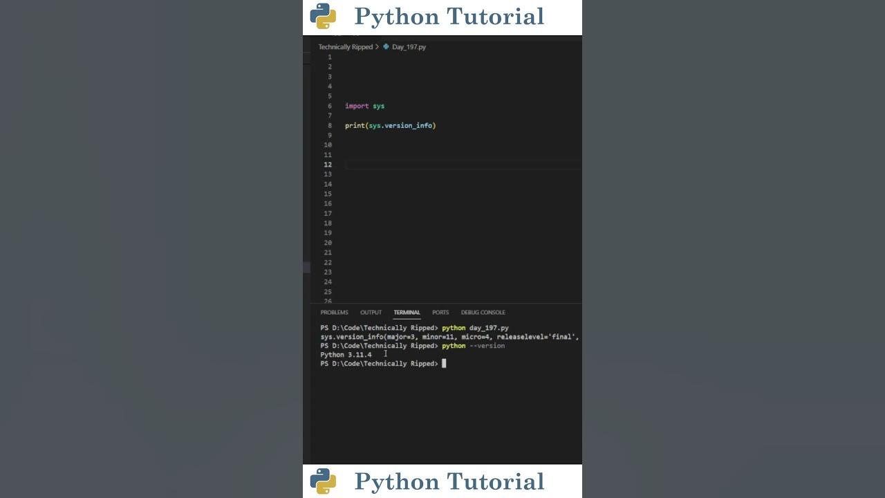 How to Check Your Python Version | Python Tutorial - YouTube