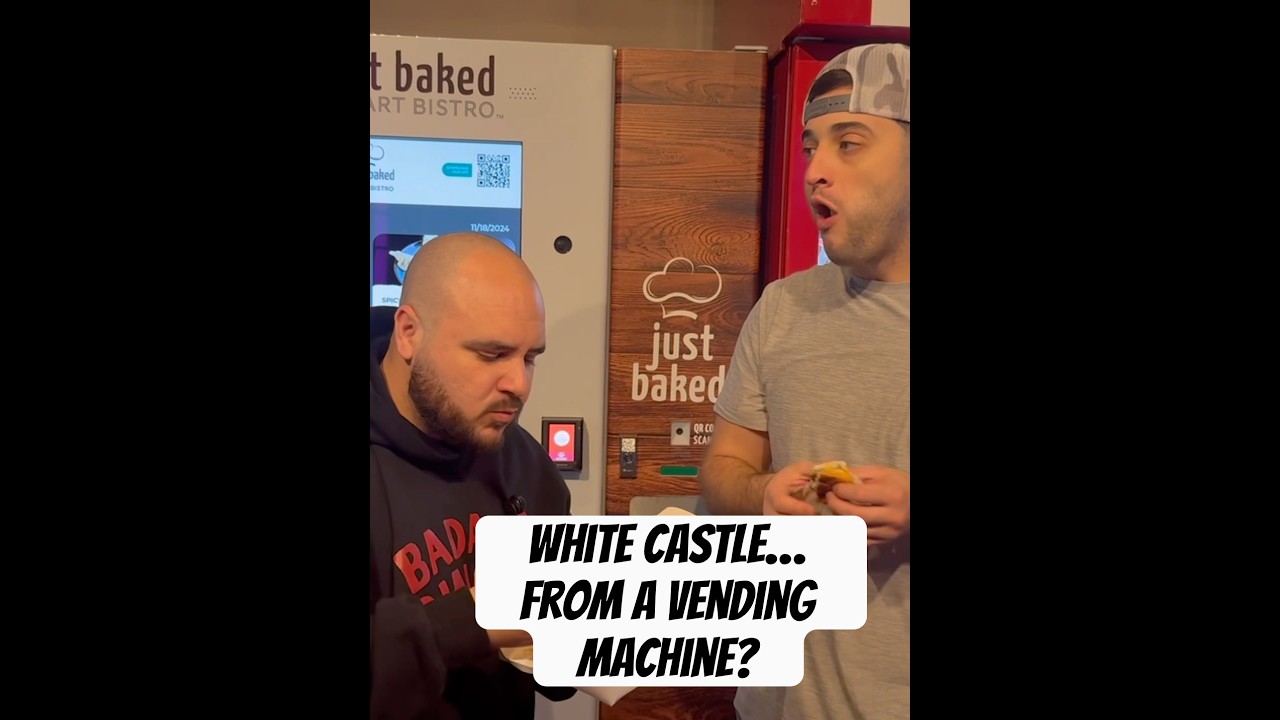 White Castle…from a vending machine? #burger #review #shorts - YouTube