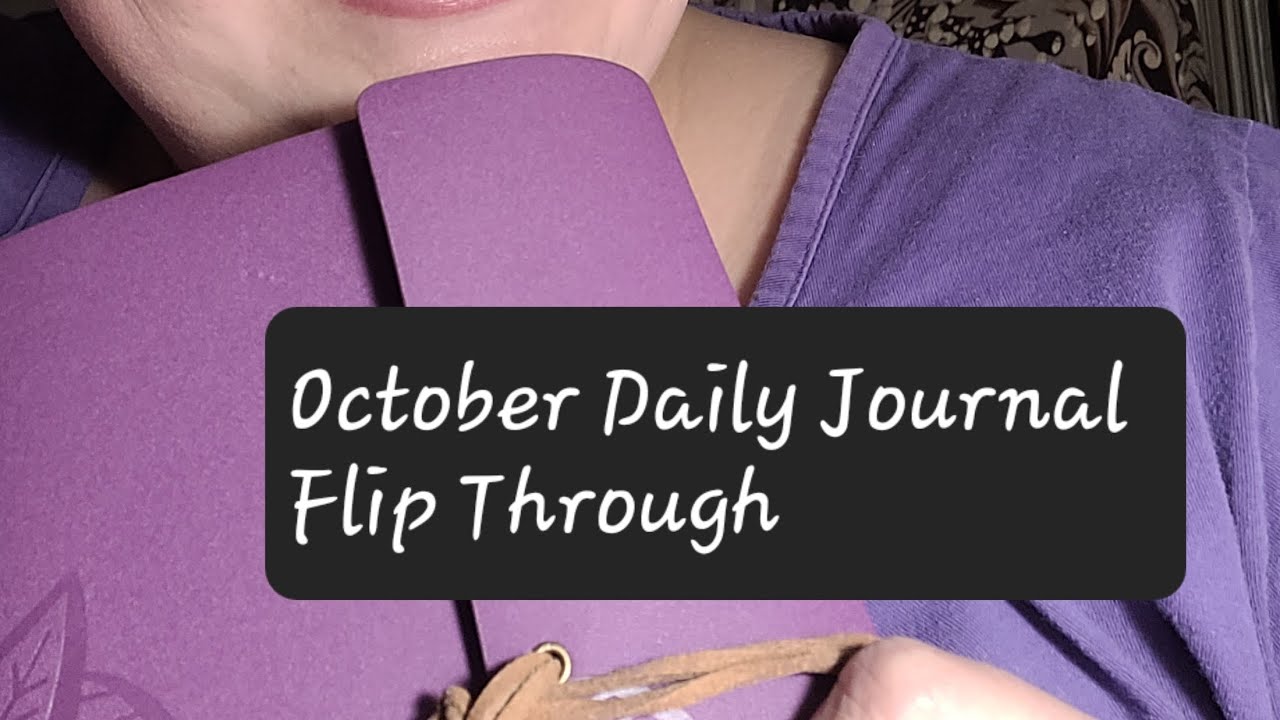October Daily Journal Flip Through! Fun with cats hahaha - YouTube