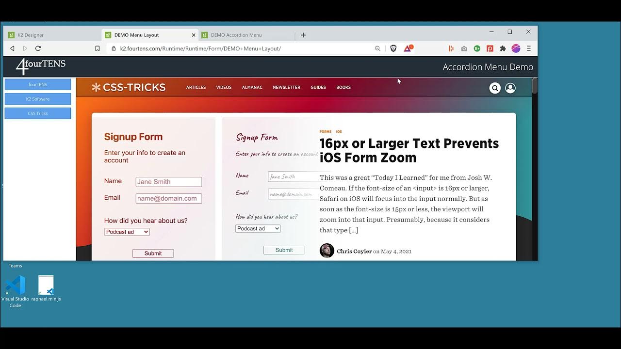 Creating Accordion Menus in K2 Smartforms - Part 2 - YouTube