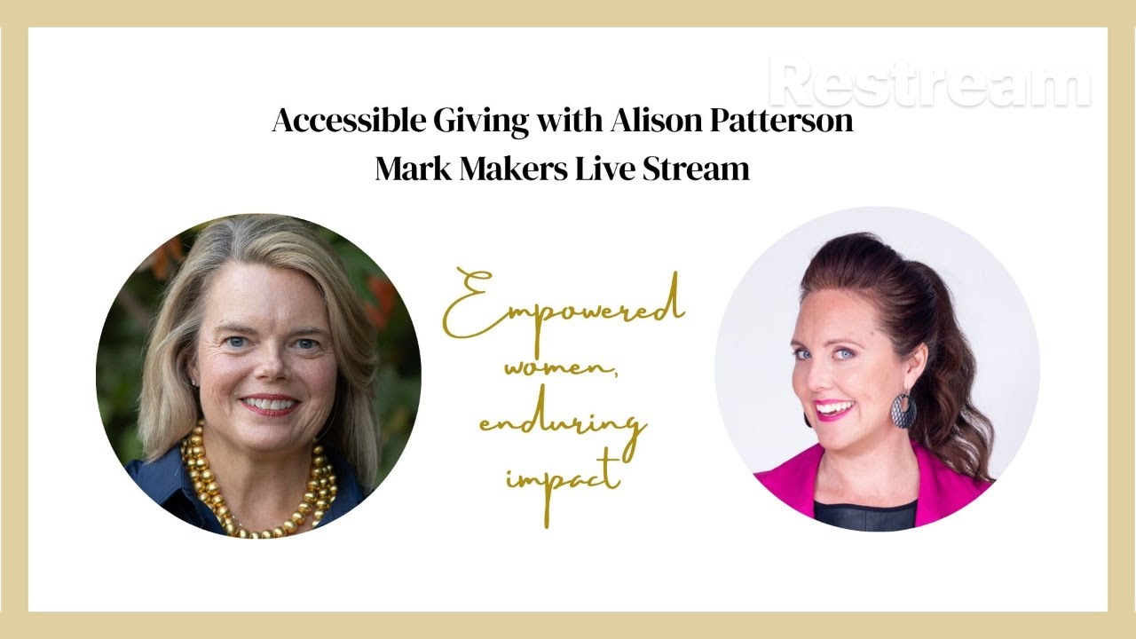 Accessible Giving with Alison Patterson | Mark Makers Conversation ...