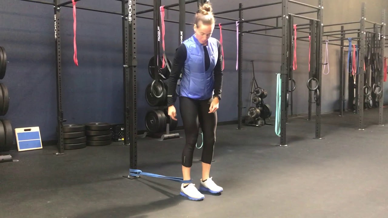 How To: Banded Ankle Mobility Stretch - YouTube