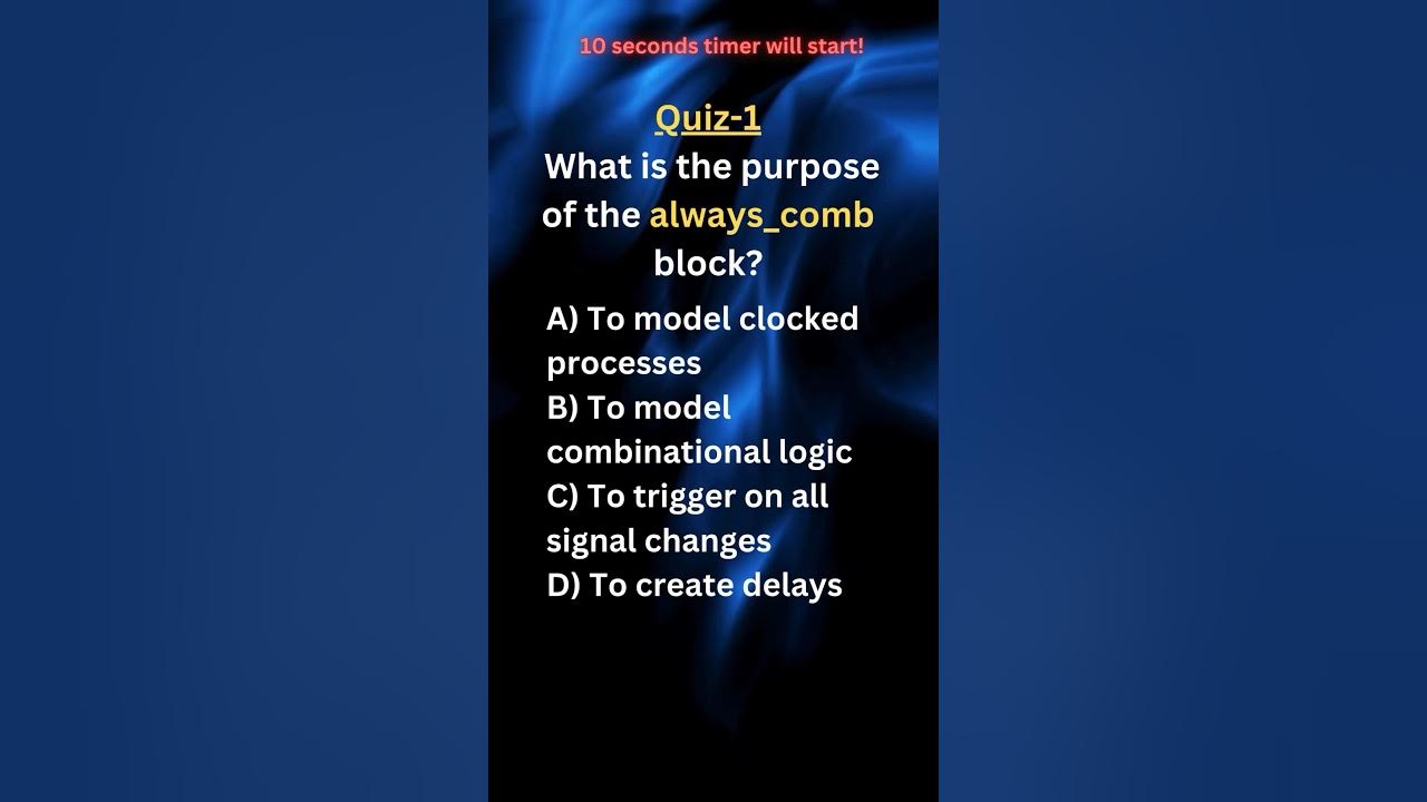 Vlsi Verilog Quiz 1 Shorts Verification Interview Verilog