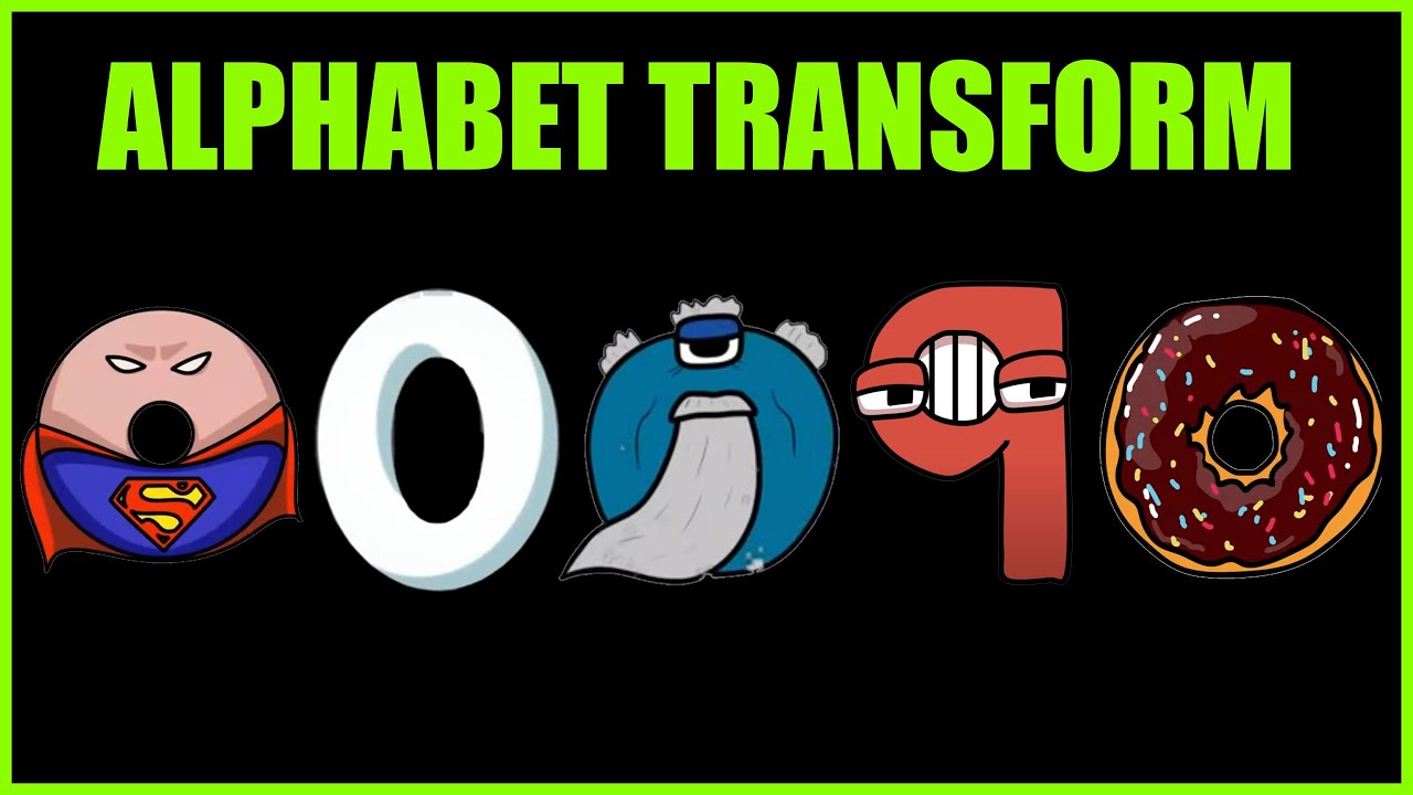 Number Lore But Alphabet Lore (9 - 0) - YouTube