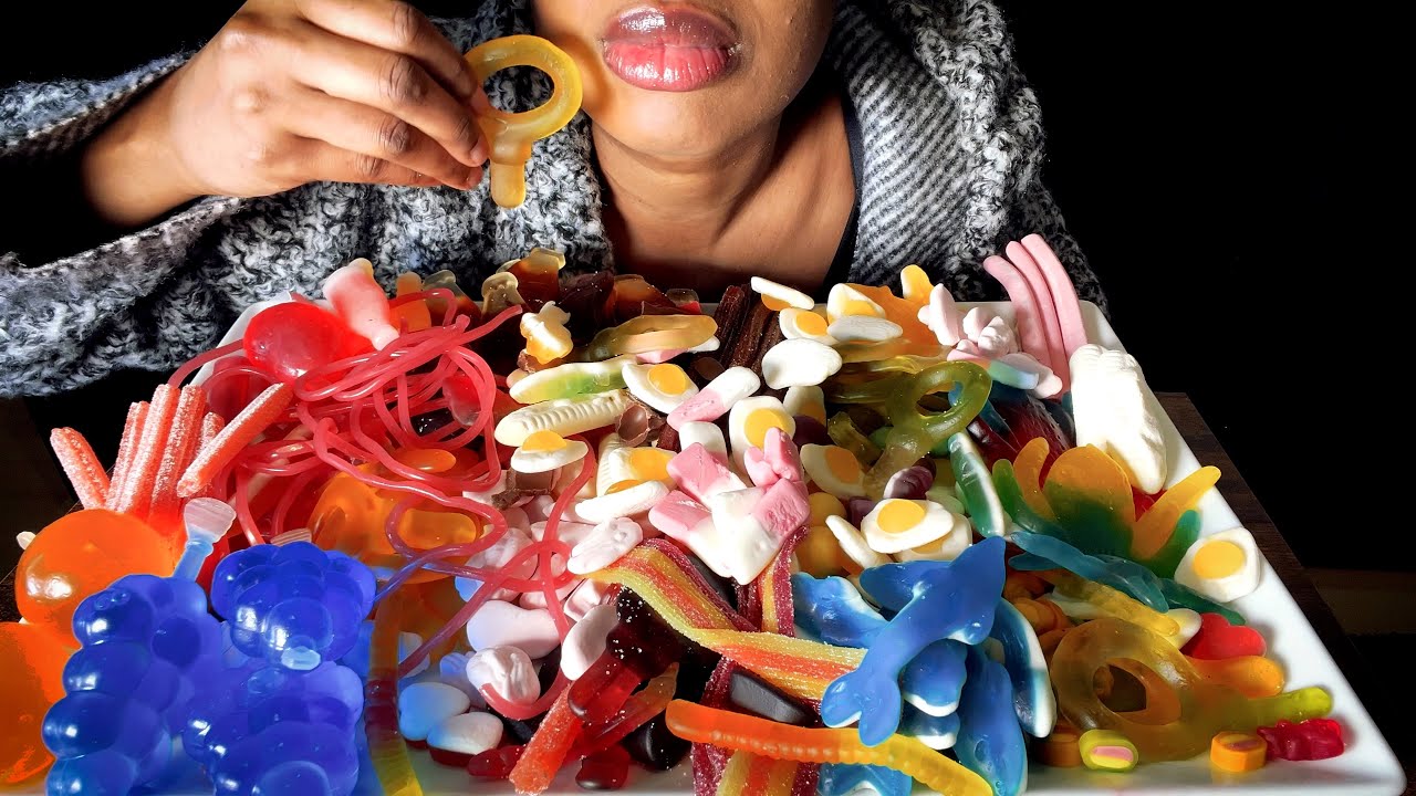 ASMR MUKBANG, Eating Videos key, Marshmallow, love, Mukbang Candy ...