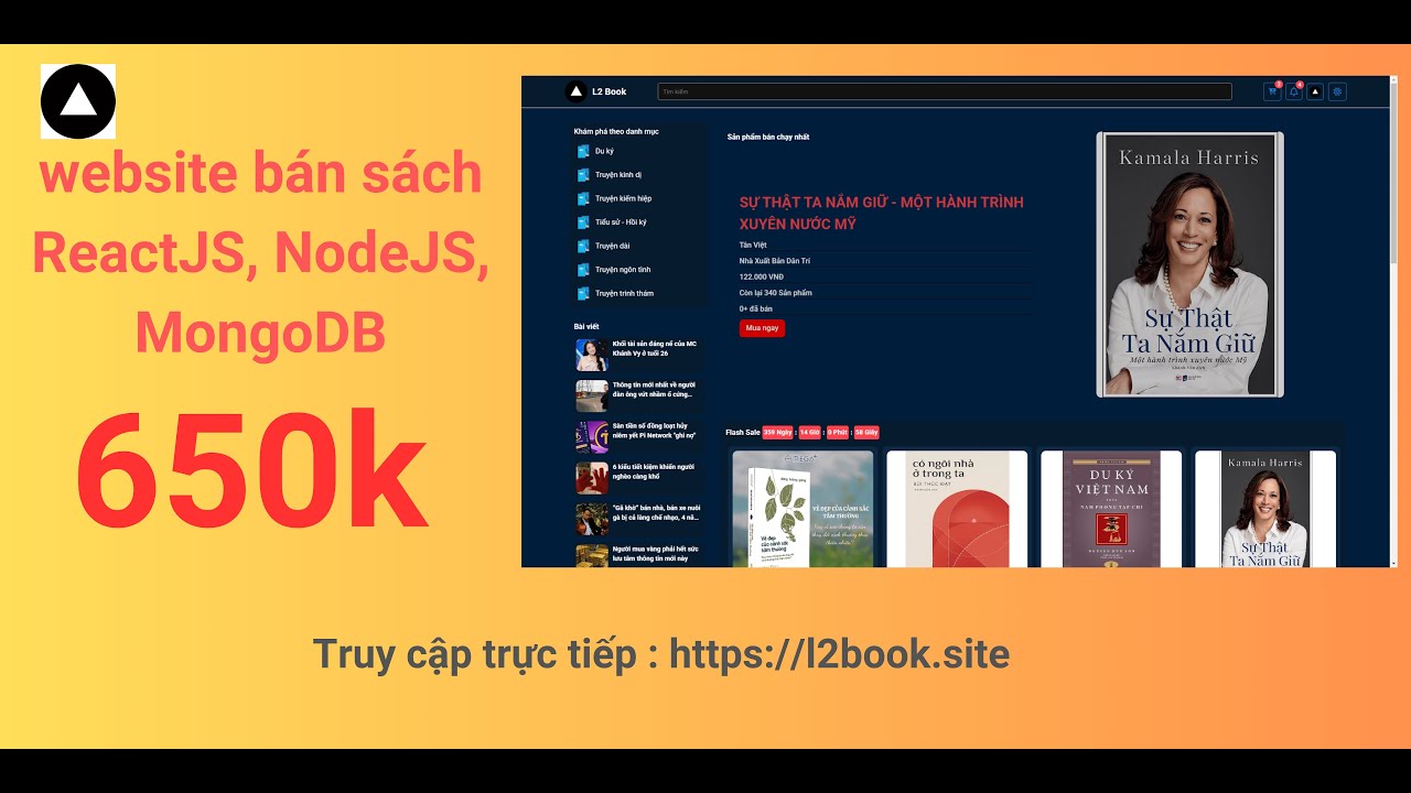 Đồ Án Website Bán Sách ReactJs, NodeJs, MongoDB Tích Hợp VNPAY, MOMO, Chế Độ Sáng Tối - YouTube