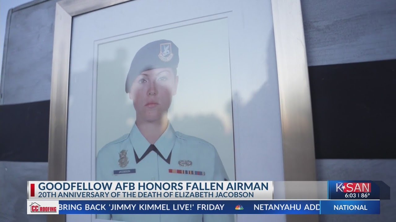 Goodfellow AFB honors fallen Airman Jacobson with ruck march - YouTube