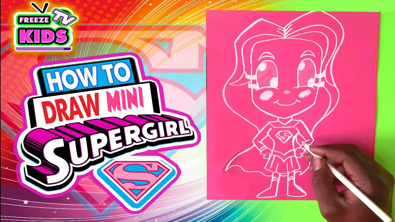 How to Draw Supergirl Easy & Cute Step by step - YouTube