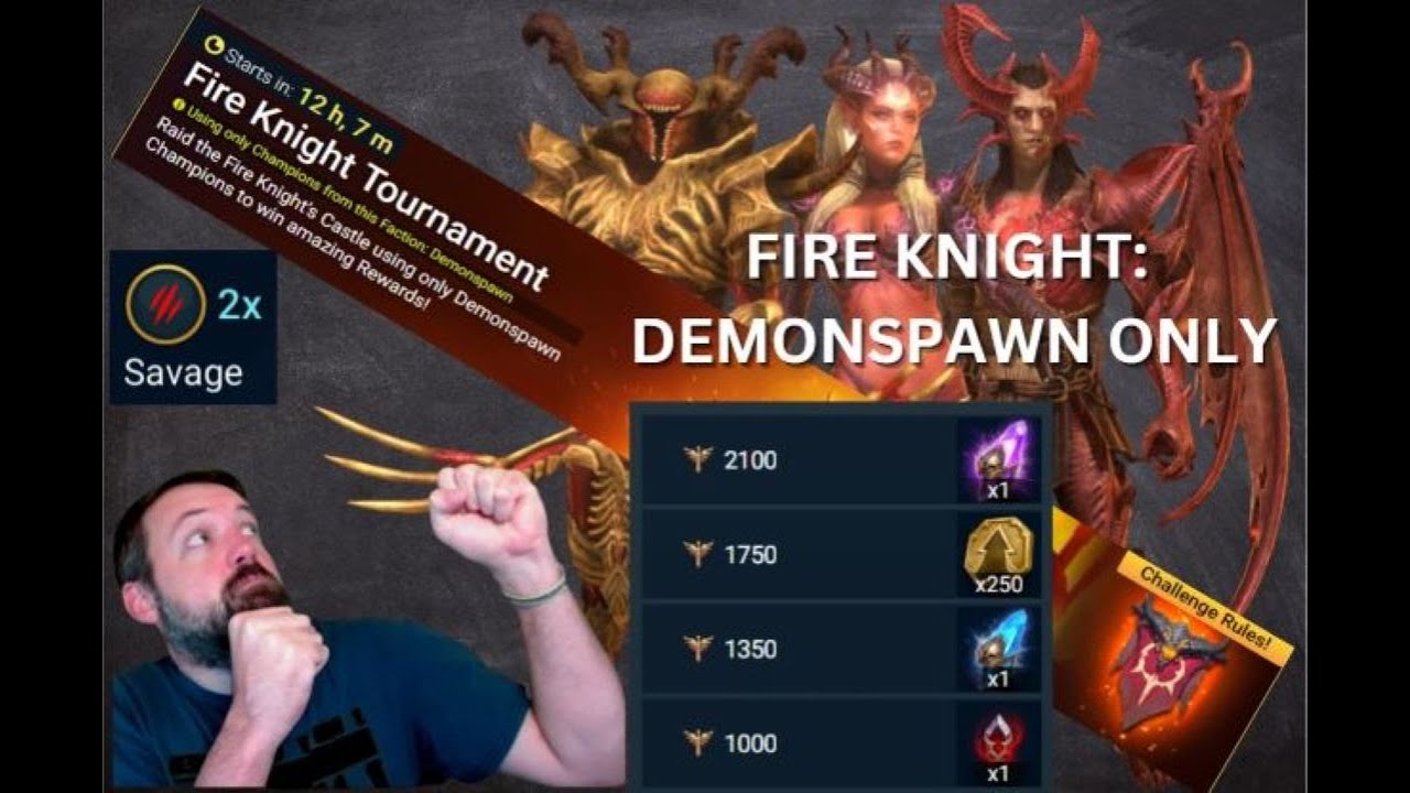 Fire Knight Tournament: Demonspawn Only || Raid Shadow Legends - YouTube