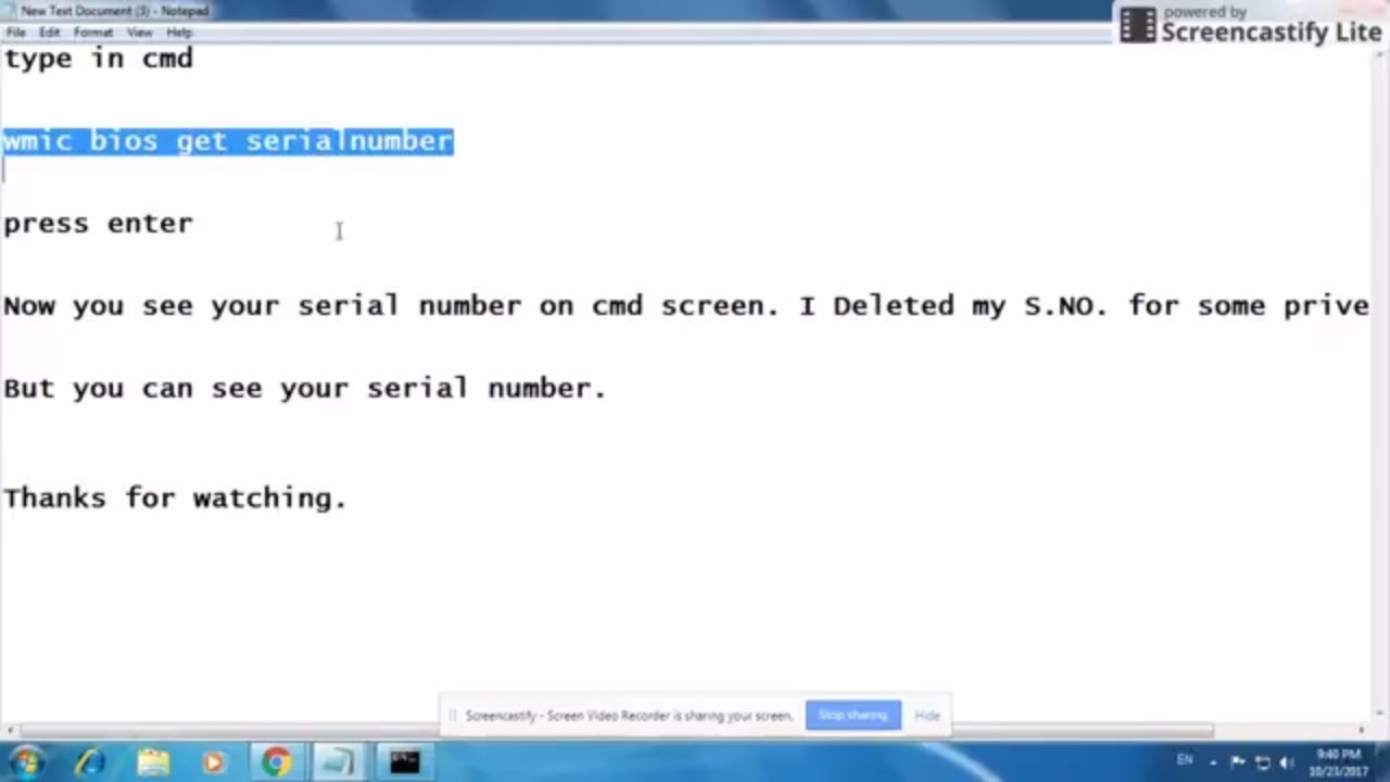 How To Get Serial Number From CMD LATEST UPDATE 2017 YouTube how-to-get-serial-number-from-cmd-latest-update-2017-youtube