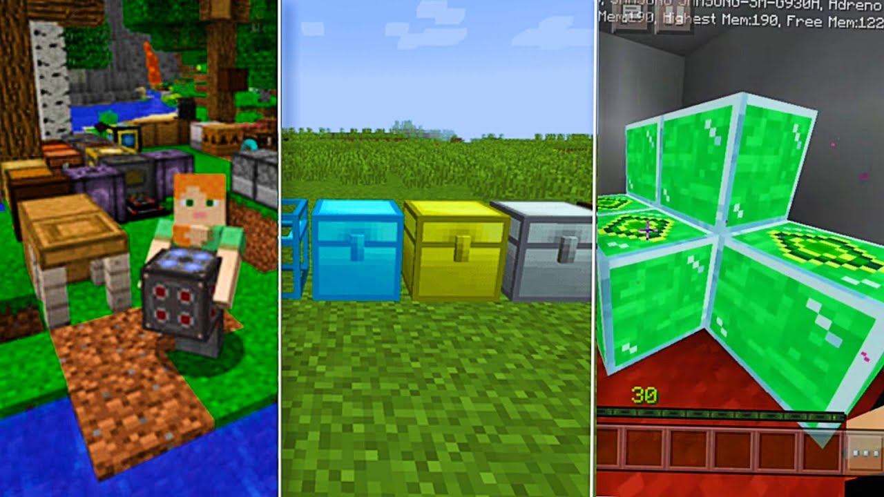 5 MODS MUY UTILES para MINECRAFT PE 1.14.30 y 1.16 - YouTube