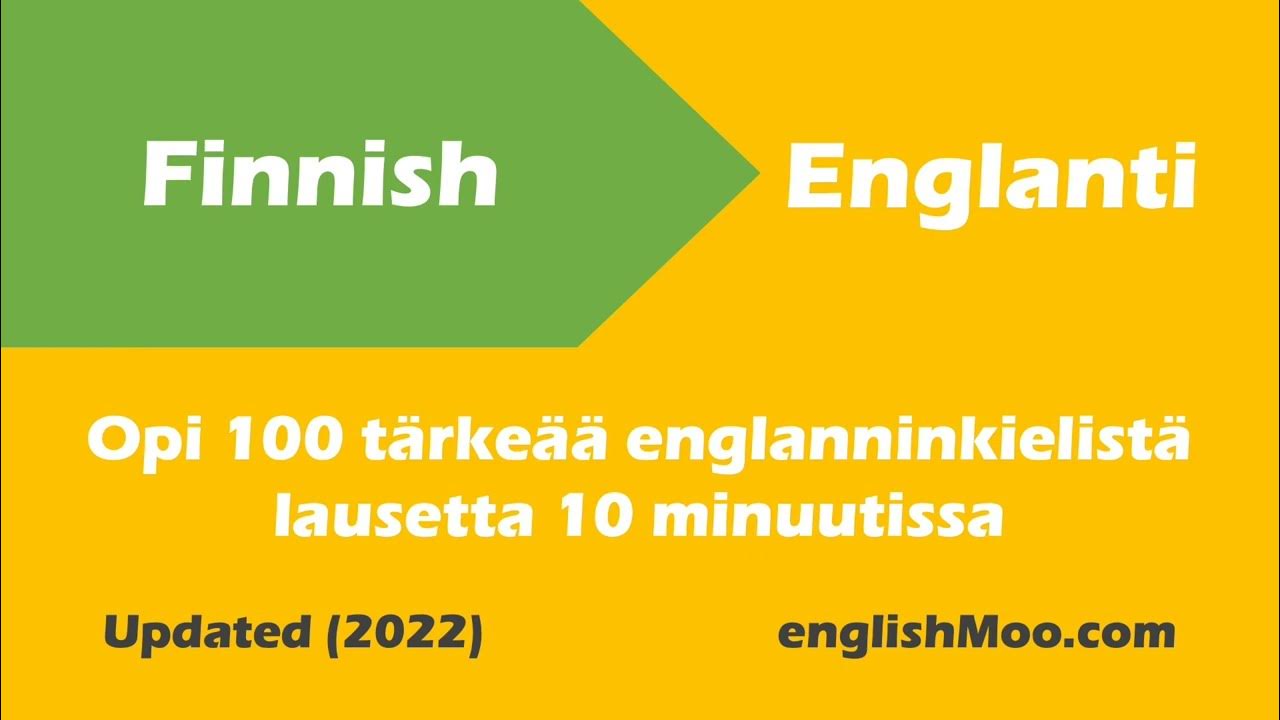 Learn English from Finnish | Opi englantia | ilmainen englannin kurssi ...