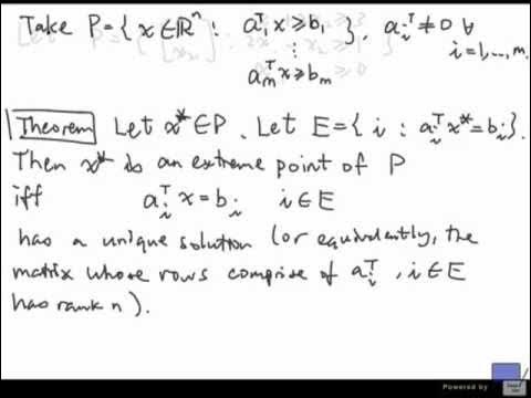 Convex sets - Extreme points of polyhedra - YouTube