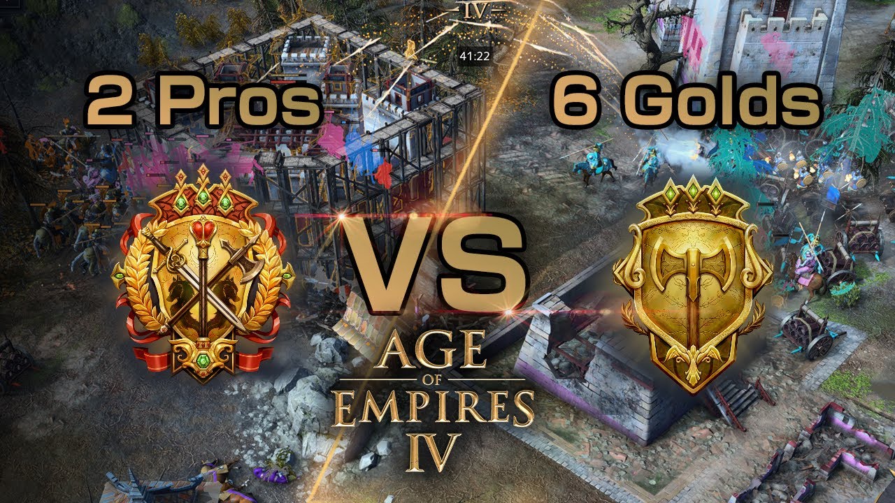 2 Pros vs 6 Golds in Age of Empires IV - YouTube