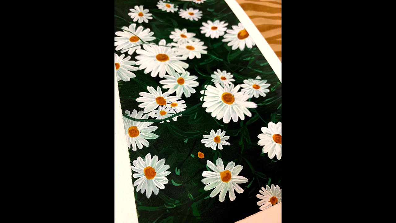 Poster Color Painting | Daisy Flowers - YouTube