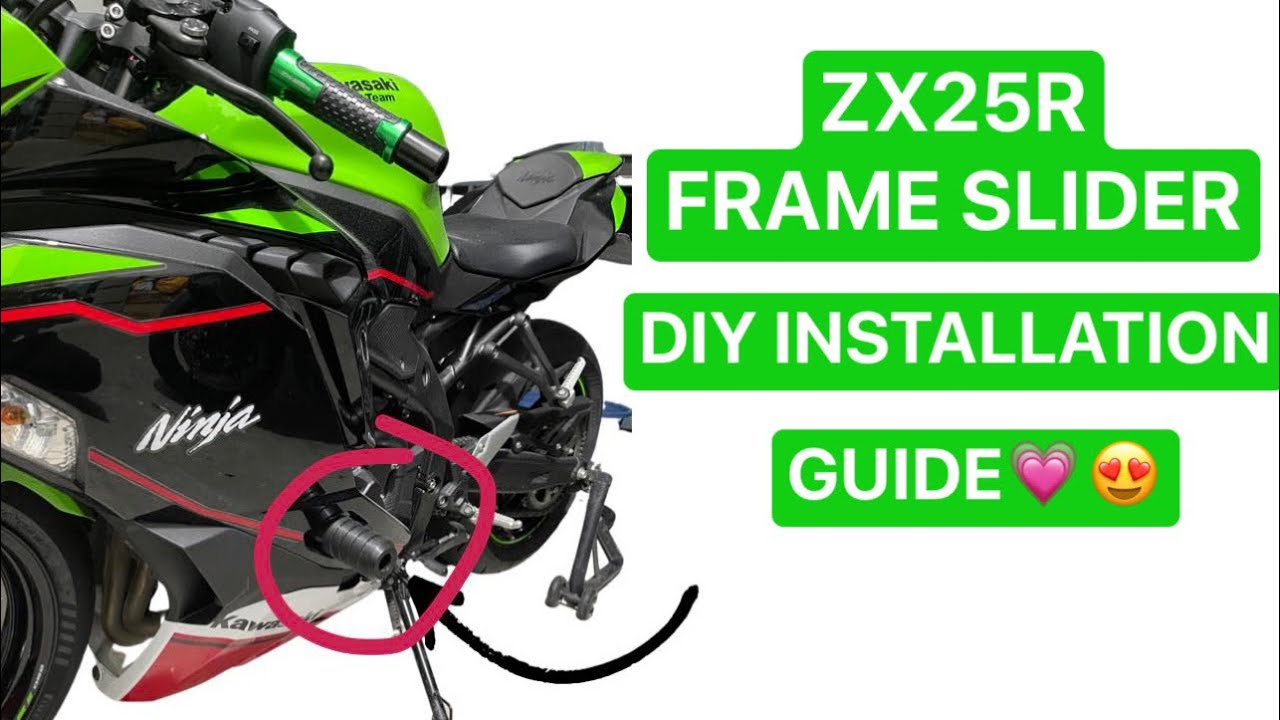 ZX25R FRAME SLIDER DIY INSTALLATION - YouTube