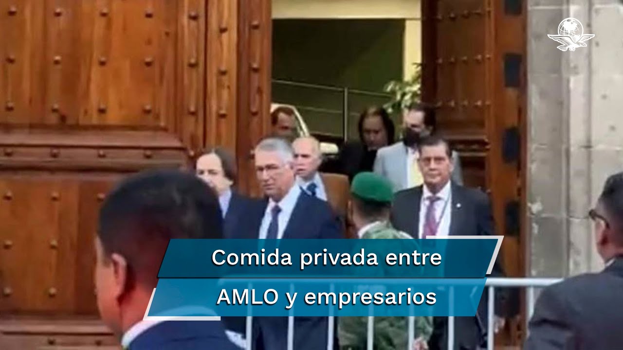 AMLO come en Palacio Nacional con Salinas, Larrea y otros empresarios ...