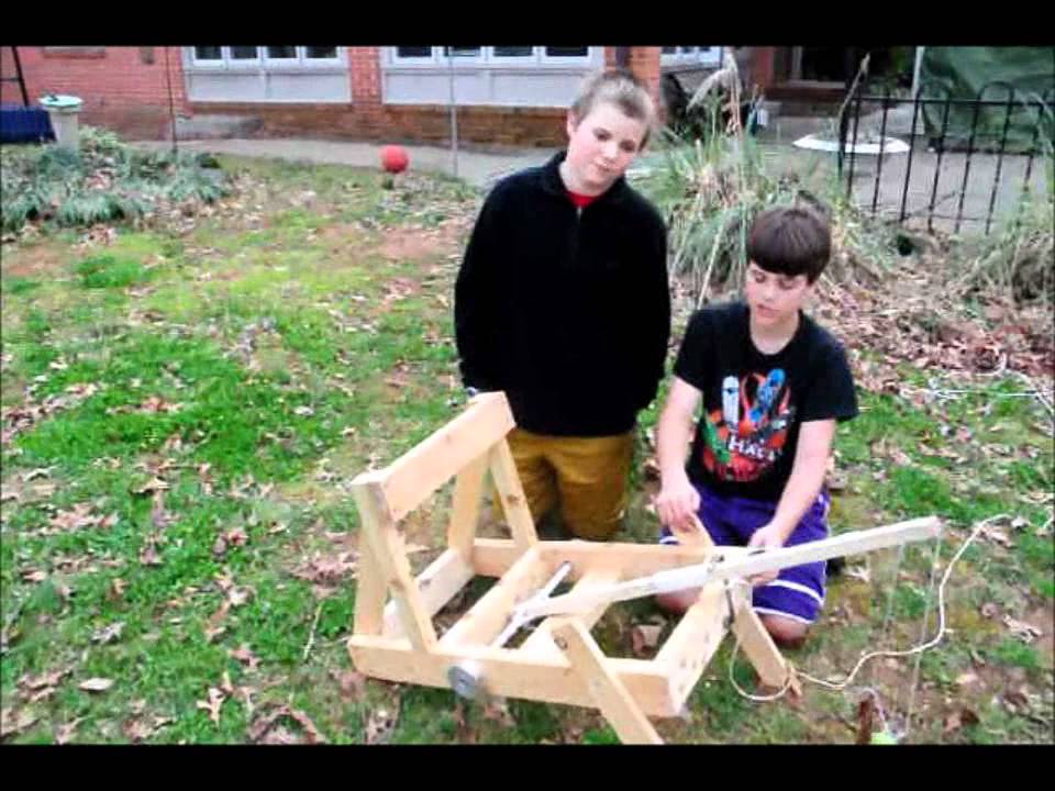 Design & Launching our Roman Torsion Catapult / Onager - YouTube