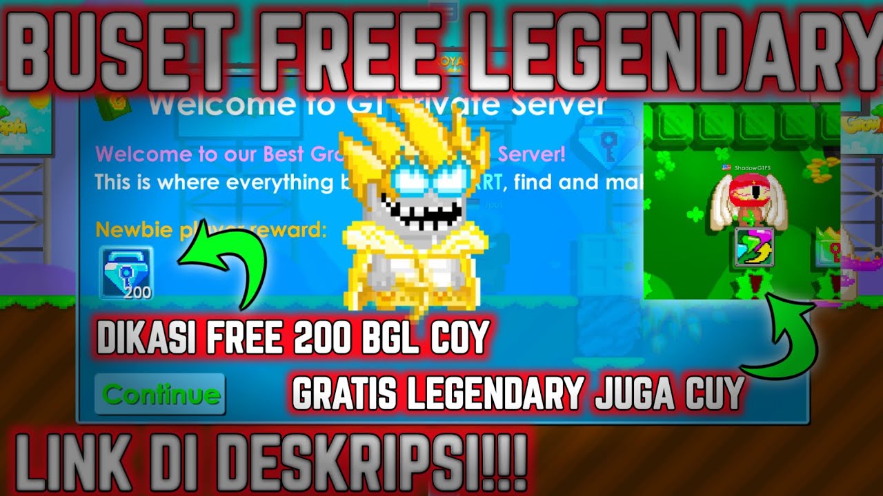 😱GW DIKASI FREE 200 BGL | CUMAN DI GTPS INI GW DAPET LEGENDARY GRATIS ...