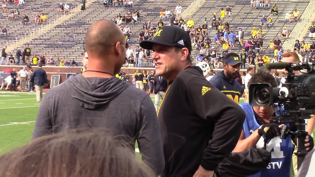 Derek Jeter visits Michigan, meets Jim Harbaugh