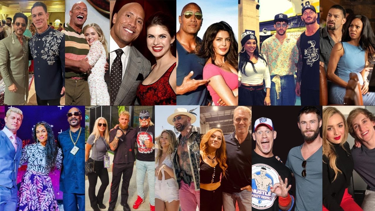 All WWE Superstars With Different Celebrities 2024 | Famous Celebrities ...
