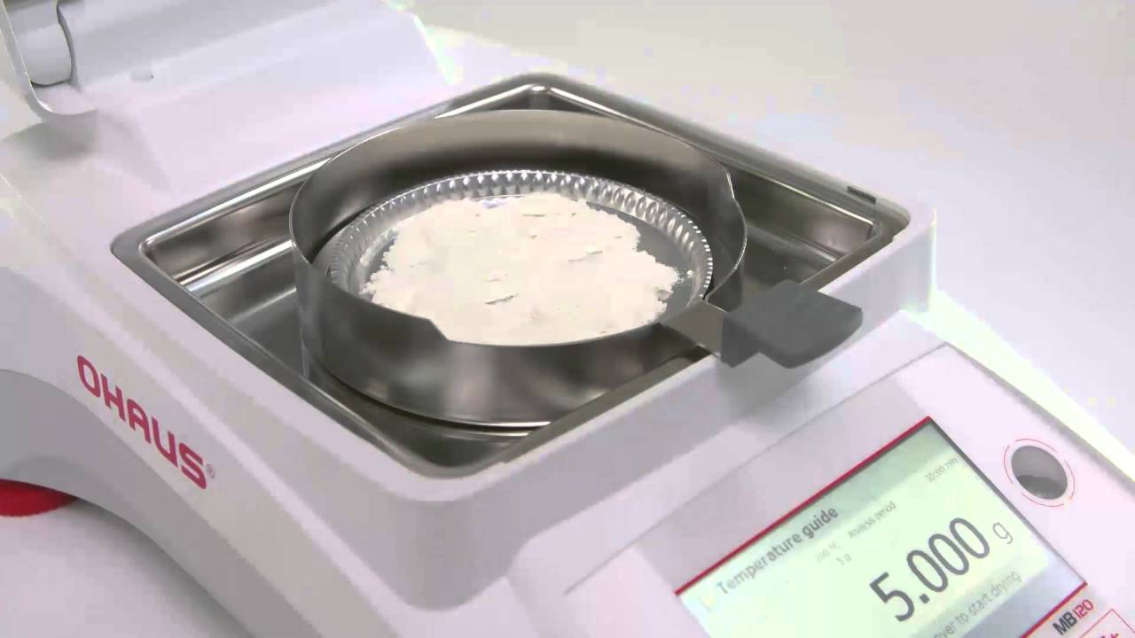 OHAUS MOISTURE ANALYZER MB90 MB120 - YouTube