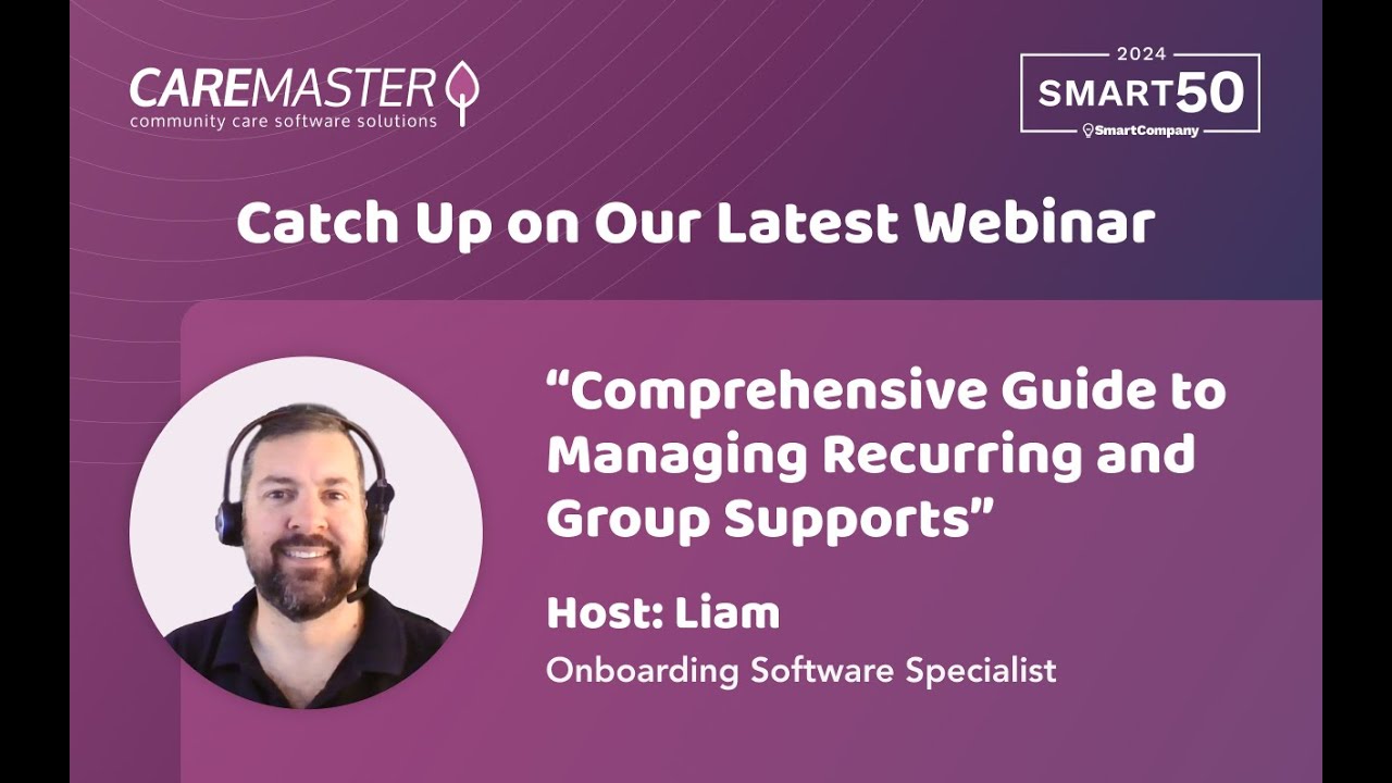 Managing Recurring & Group Supports in CareMaster - YouTube