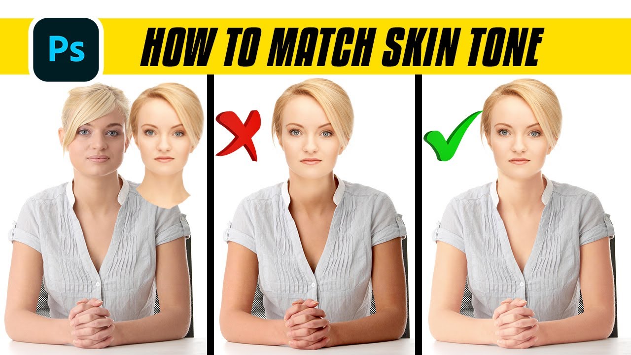 How to SWAP FACE & MATCH SKIN TONE in Photoshop Layer Mask + Curves ...