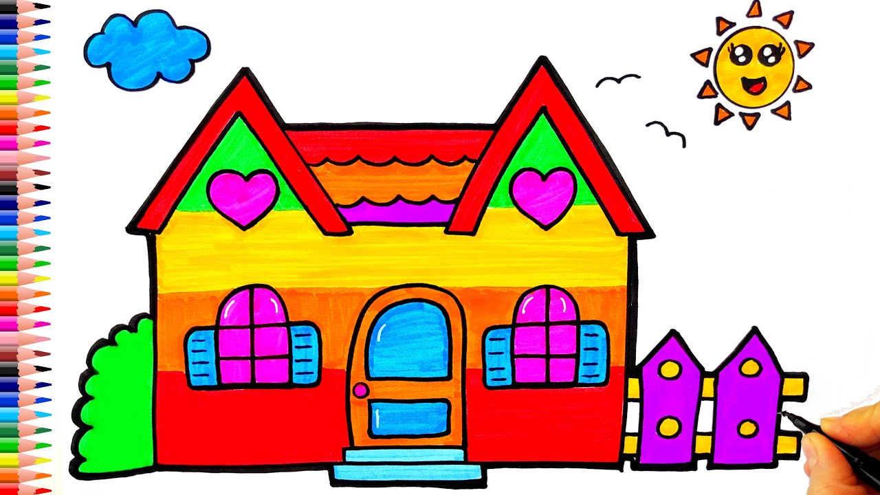Güzel Ev Çizimi 🏠 Ev Resmi Çizimi - Kolay Çizimler - Ev Resmi Nasıl ...