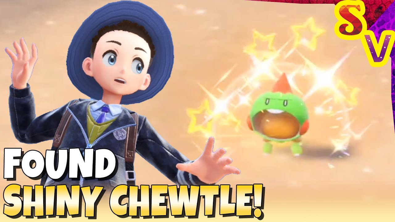 Shiny Chewtle Found Live Shiny Reaction In Pokemon Violet Youtube