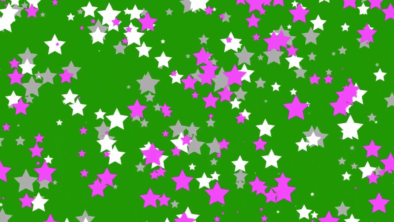 Pink Falling Stars Green Screen Overlay Motion Graphics 4K 30fps ...