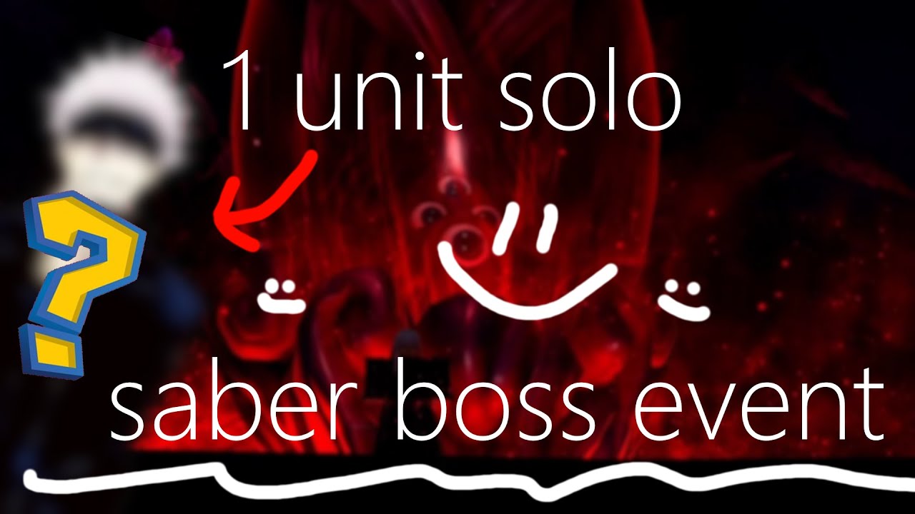 saber boss event SOLO with ONE UNIT in anime vanguards - YouTube