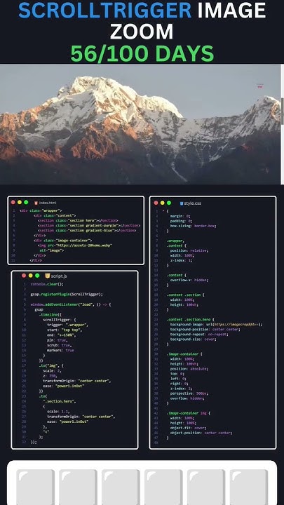The future animation | scroll trigger image | Html Css JavaScript ⬜ #shorts #viralvideo #coding ...