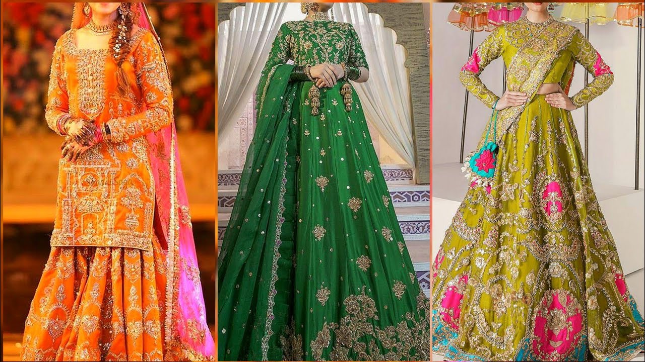 Mayoun Dresses Designs//Mehndi Dresses Designs 2021//Mehndi Dress ...