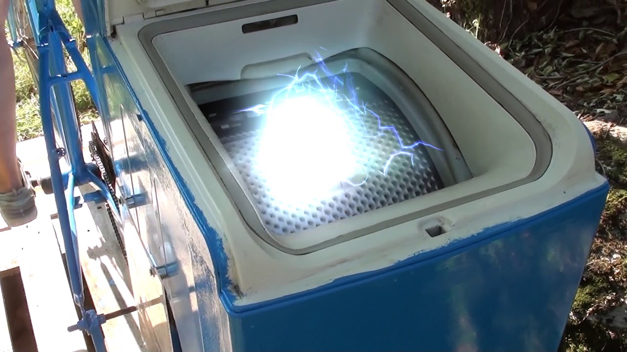 Lave linge Ecol'eau à pédales. - YouTube