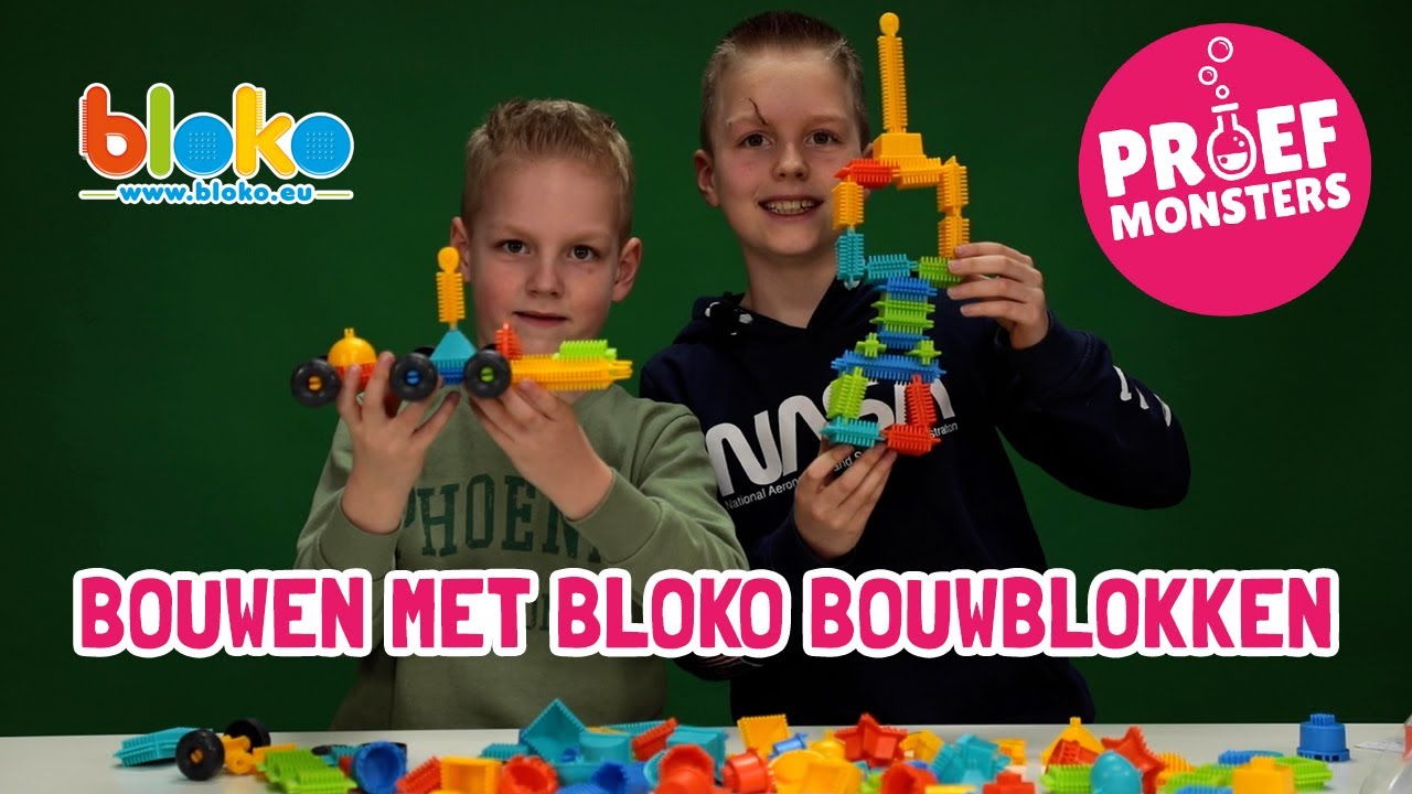 Proefmonsters bouwen met Bloko bouwblokken - YouTube